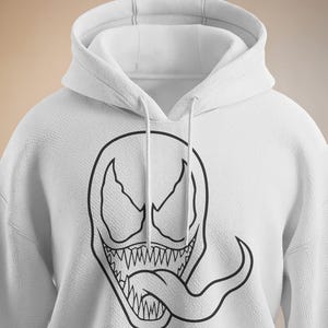 Venom Head Outline: SVG and PNG Clipart (digital Download) - Etsy