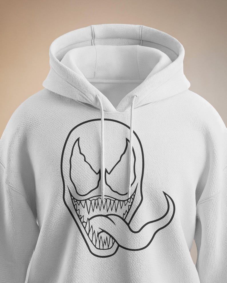 Venom Head Outline: SVG and PNG Clipart (digital Download) - Etsy