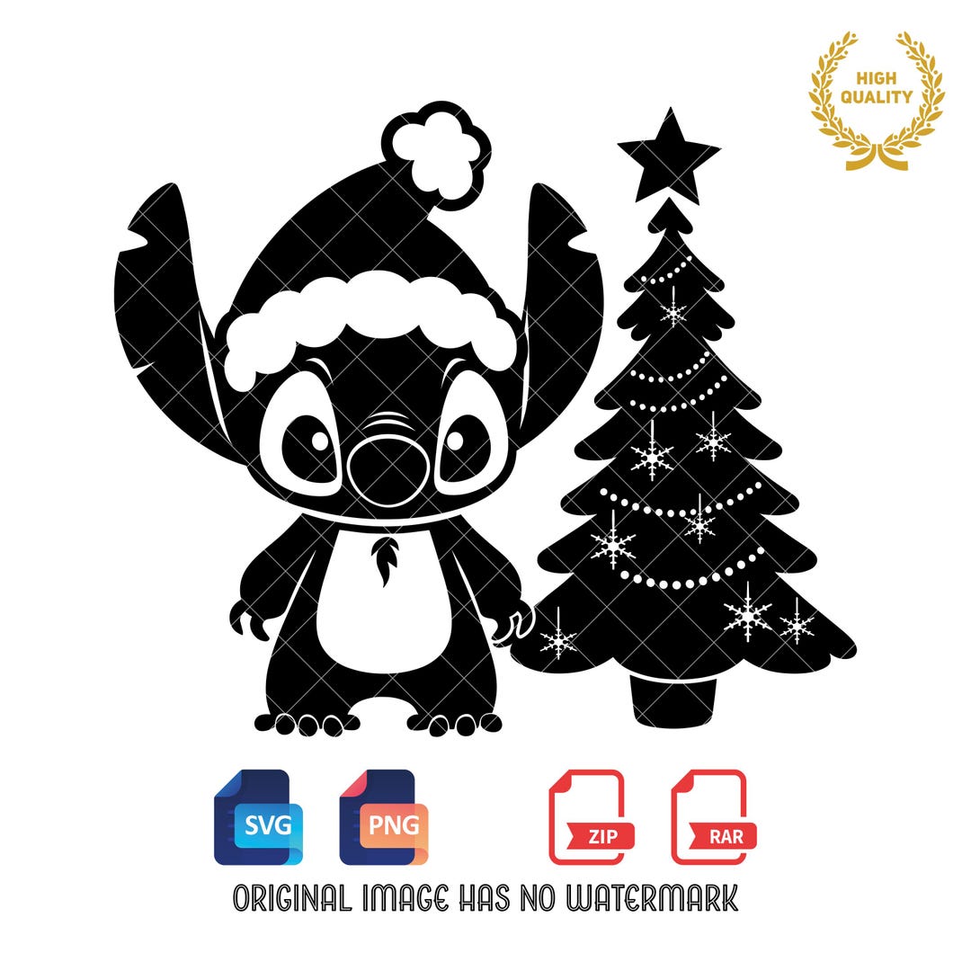 Christmas Stitch Svg, Merry Christmas Svg & Png, Stitch Svg, Stitch ...