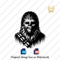 SVG PNG Chewbacca, Chewie Cricut and Silhouette Cut File, Chewie Clip ...