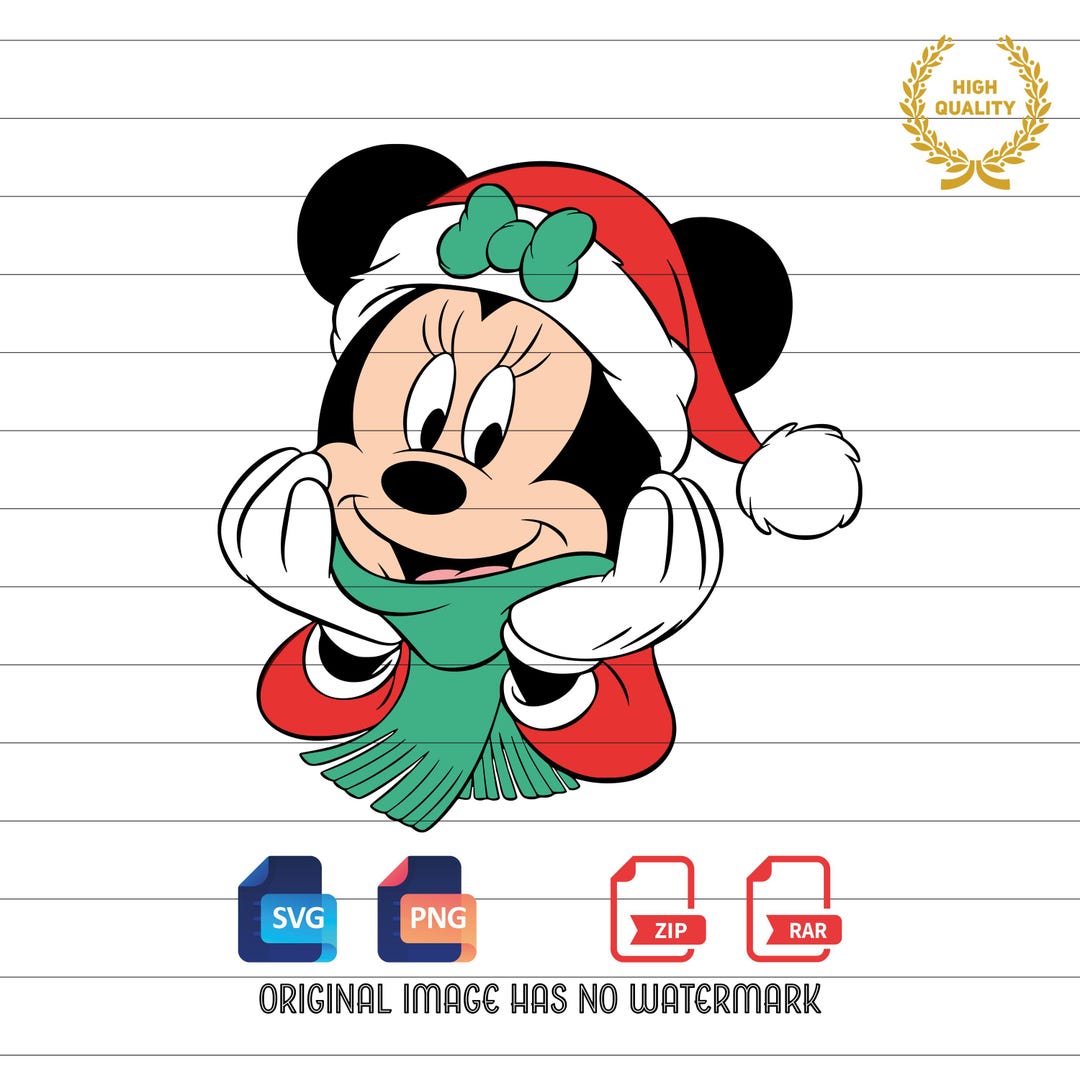 Minnie Mouse Christmas Svg, Minnie Mouse Png, Minnie Mouse Clipart ...