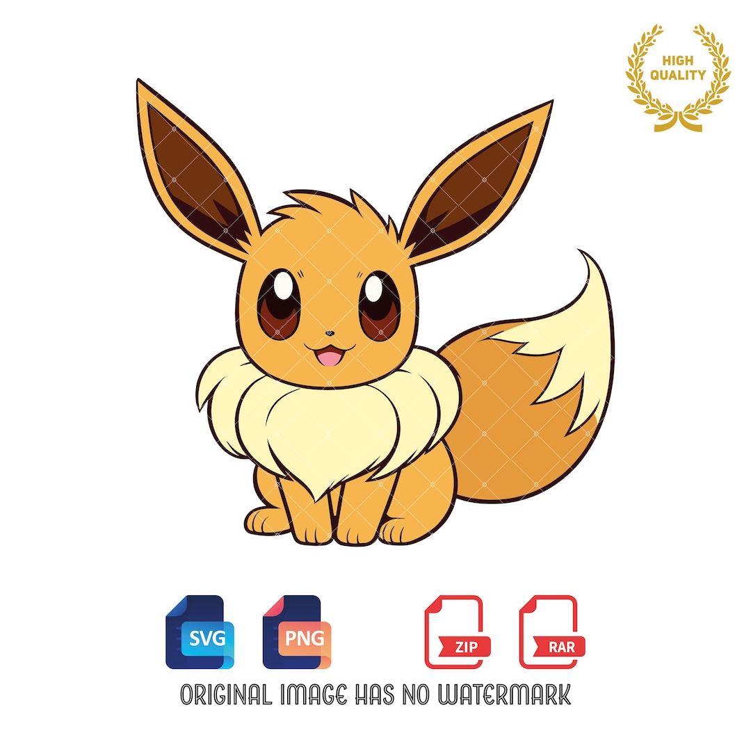Eevee Svg, Pokemon Svg and Png, Pokemon Eevee Svg, Eevee Clipart ...