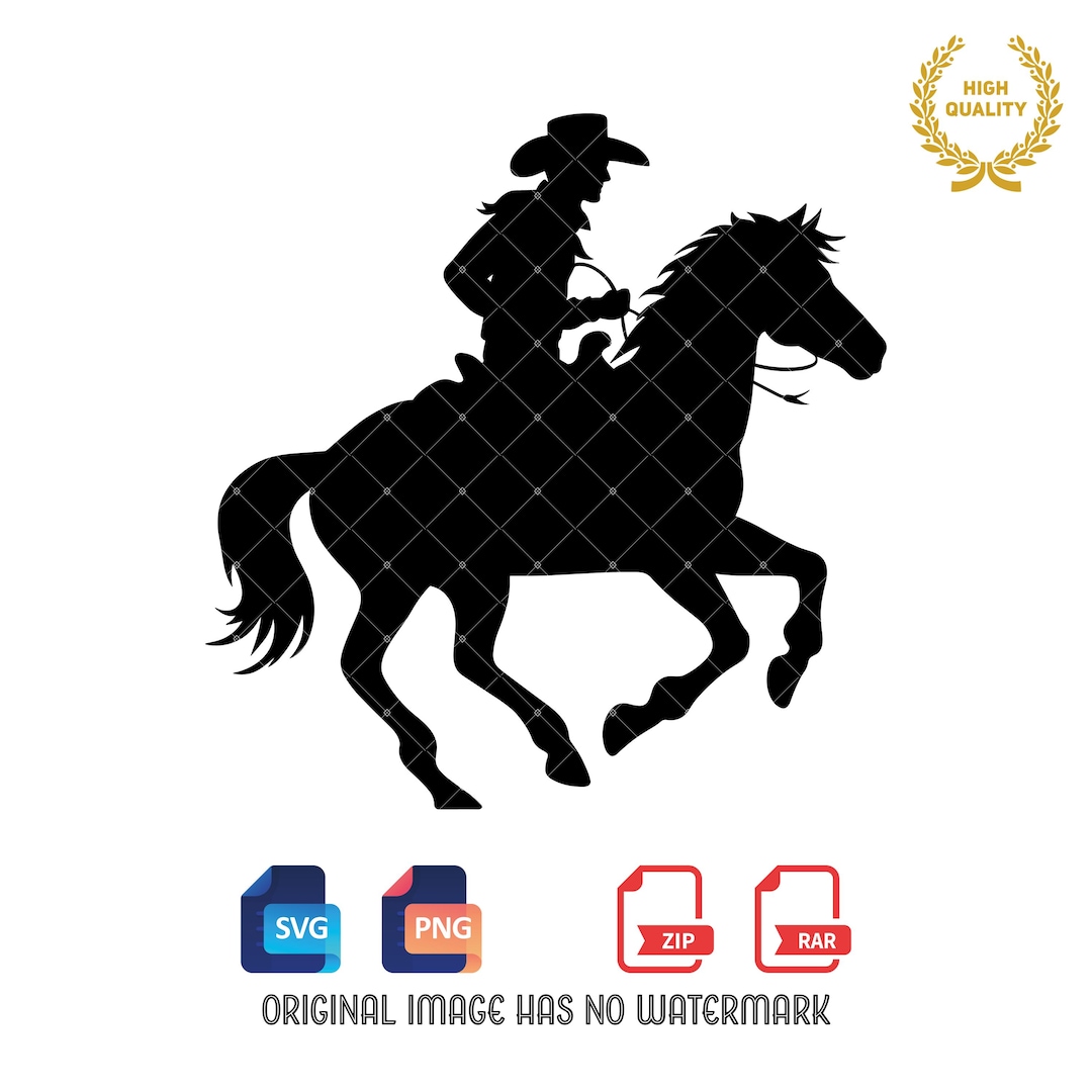 Cowboy Svg, Western Svg, Horse Svg, Cowboy Png, Svg and Png Files ...