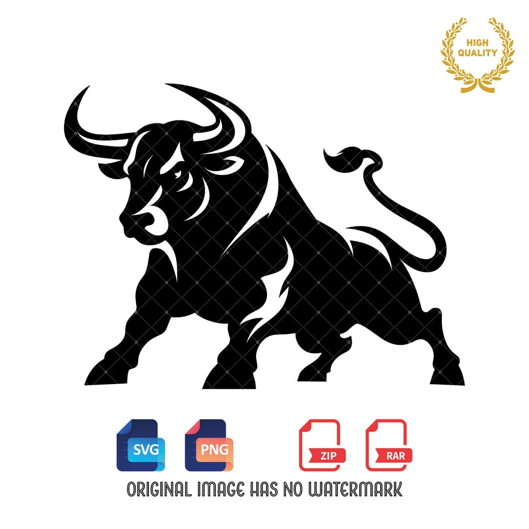 Angry Bull Silhouette: Sanfermines SVG, PNG Files (digital Download) - Etsy