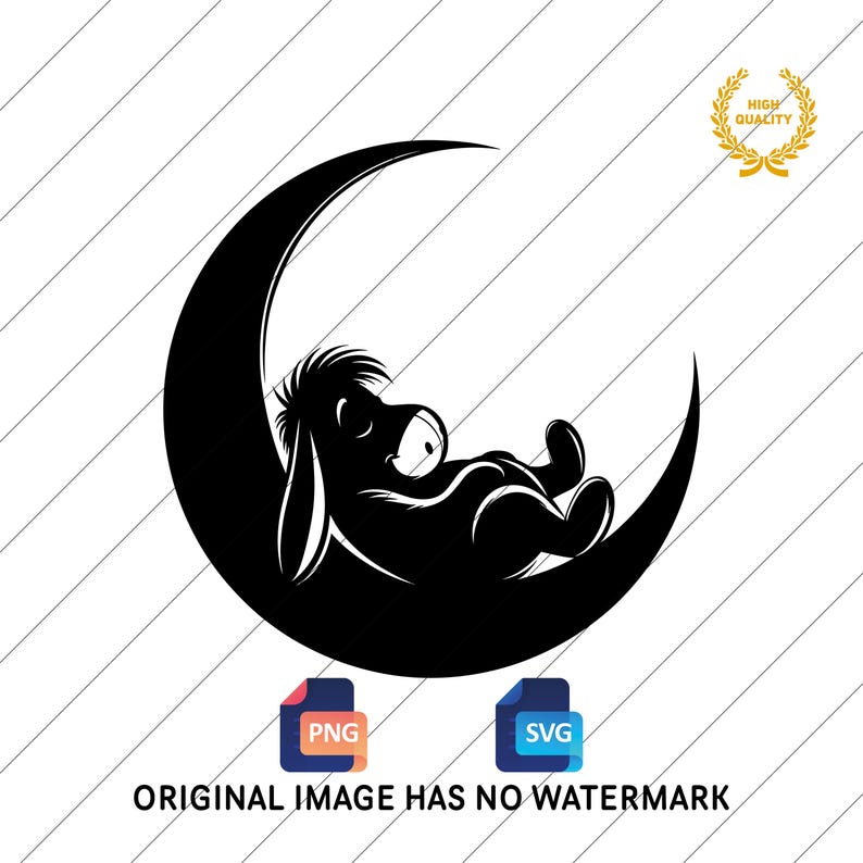 Eeyore Silhouette SVG & PNG: Winnie the Pooh Clipart (digital Download ...