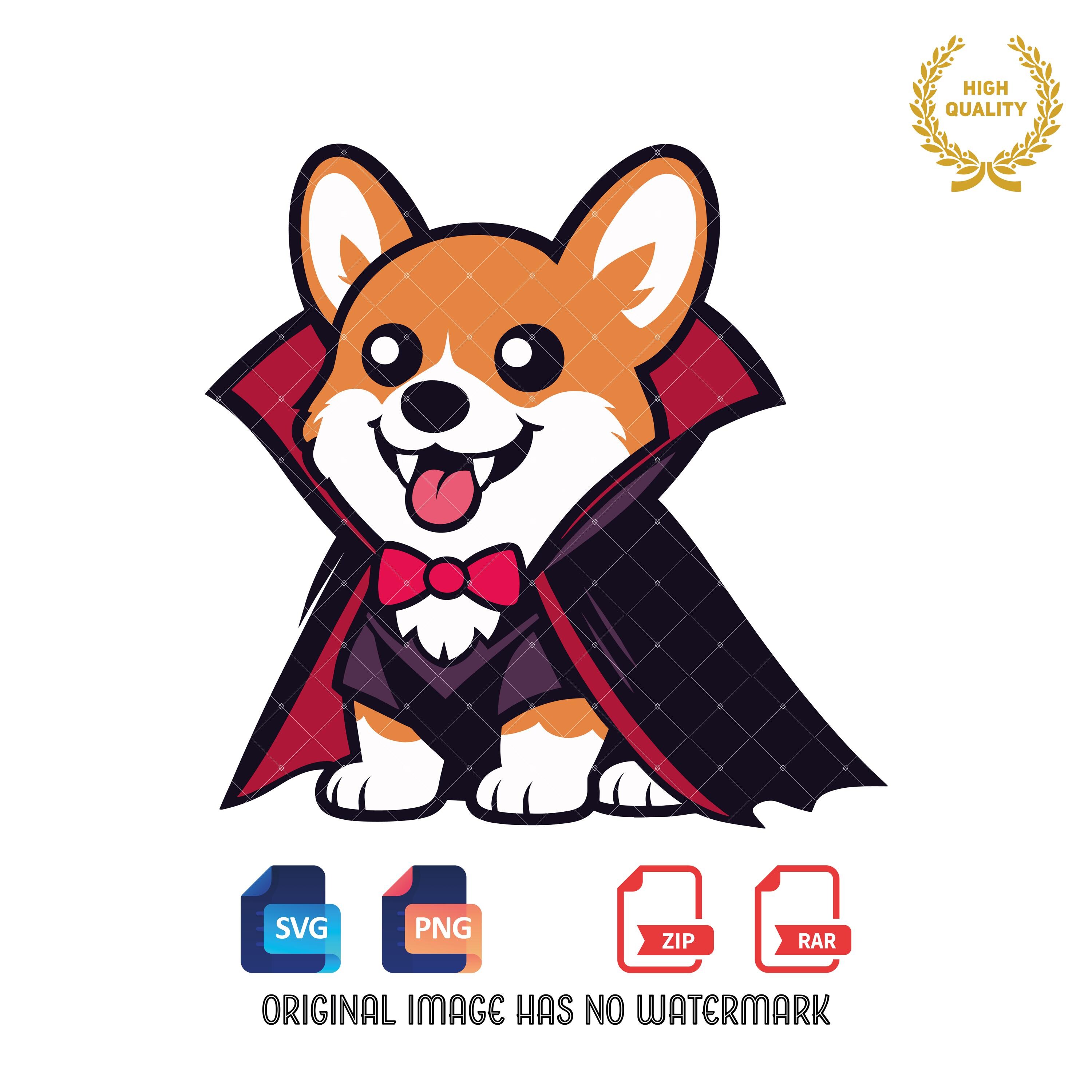 Corgi Svg, Vampire Svg, Halloween Corgi Svg, Vampire Corgi, Corgi ...