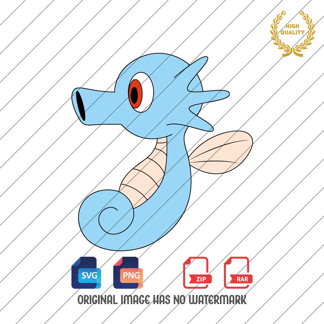 Pokemon SVG PNG, Horsea Svg, Pokemon Clipart, Cute Pokemon, Horsea Png ...