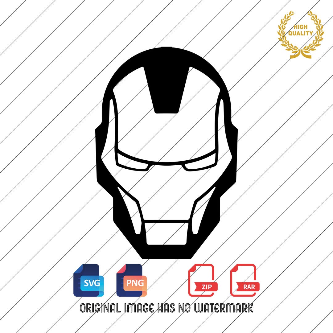 Iron Man Outline Svg: Superhero Clipart (SVG & PNG Files) - Etsy