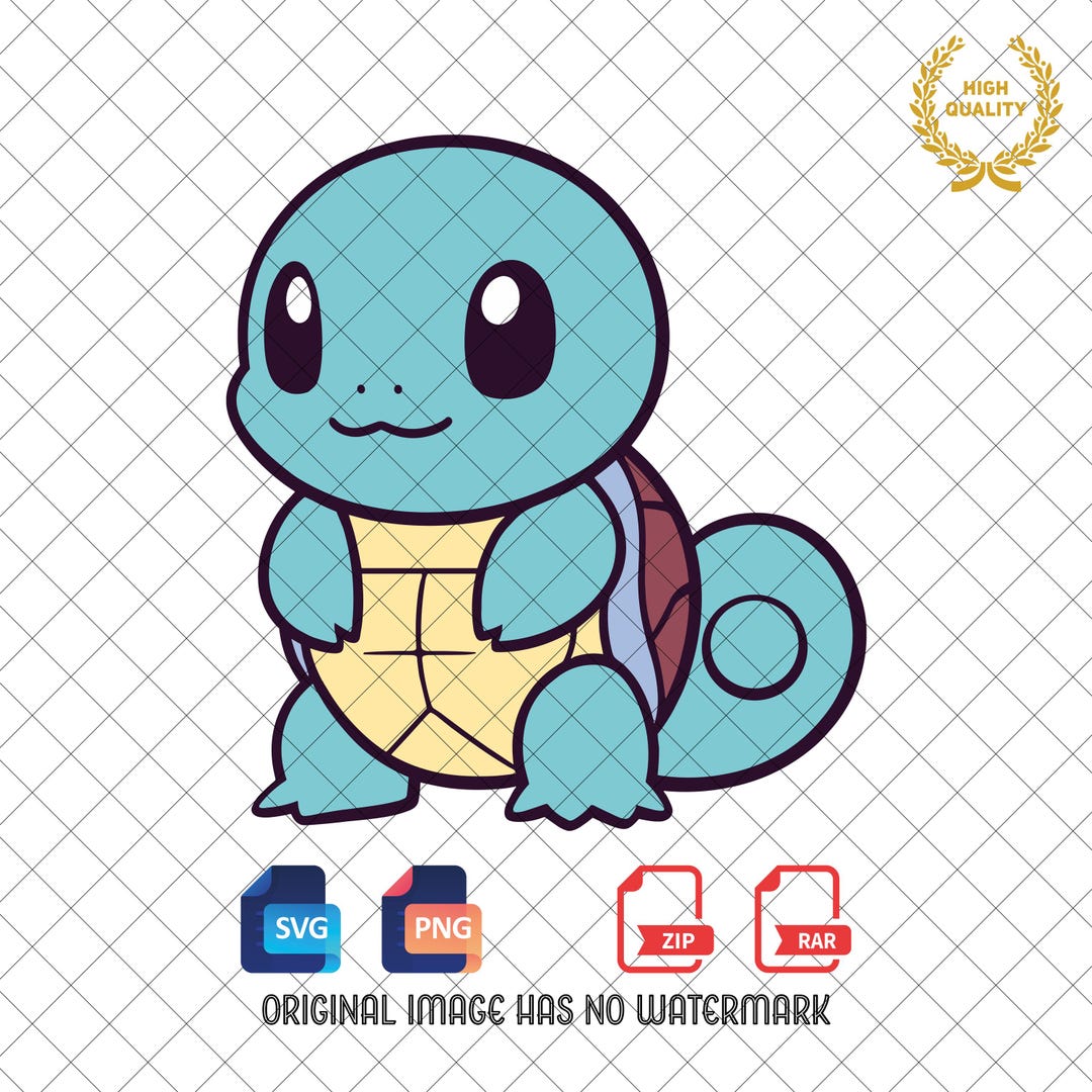 Squirtle Svg y Png, Pokémon Svg, Clipart de Pokémon, Pokémon Png ...