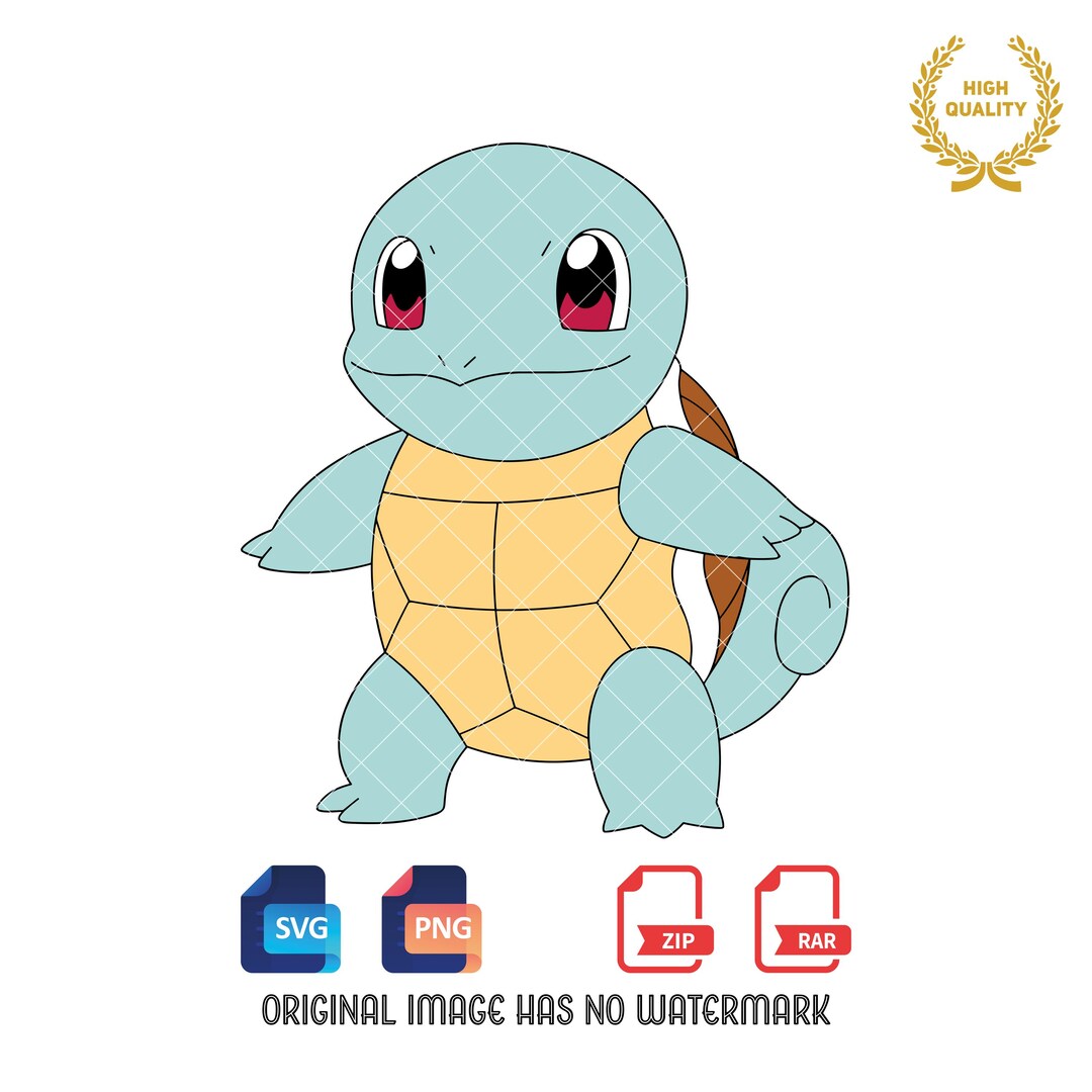Squirtle Svg Png, Pokemon Svg, Pokemon Clipart, Pokémon Png, Squirtle ...