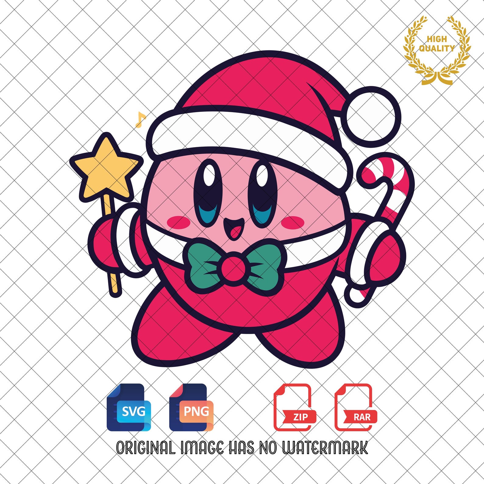 Kirby Png Svg, Christmas Svg, Kirby Christmas Svg, Kirby Clipart, Holiday Svg, Winter Svg, Svg ...
