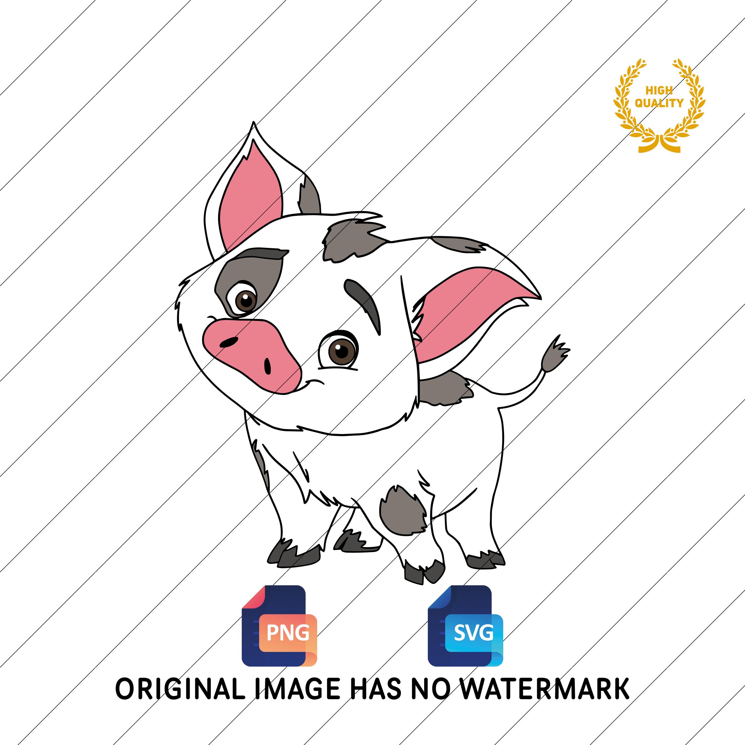 Moana Pua Svg and Png, Pua Clipart, Pig Svg, Moana 2 Svg, Svg and Png ...