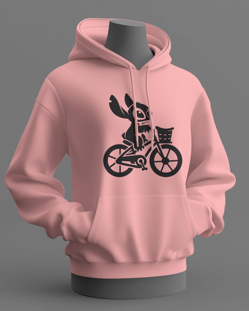 Stitch on Bike SVG PNG: Stitch Silhouette, Clipart (digital Download ...