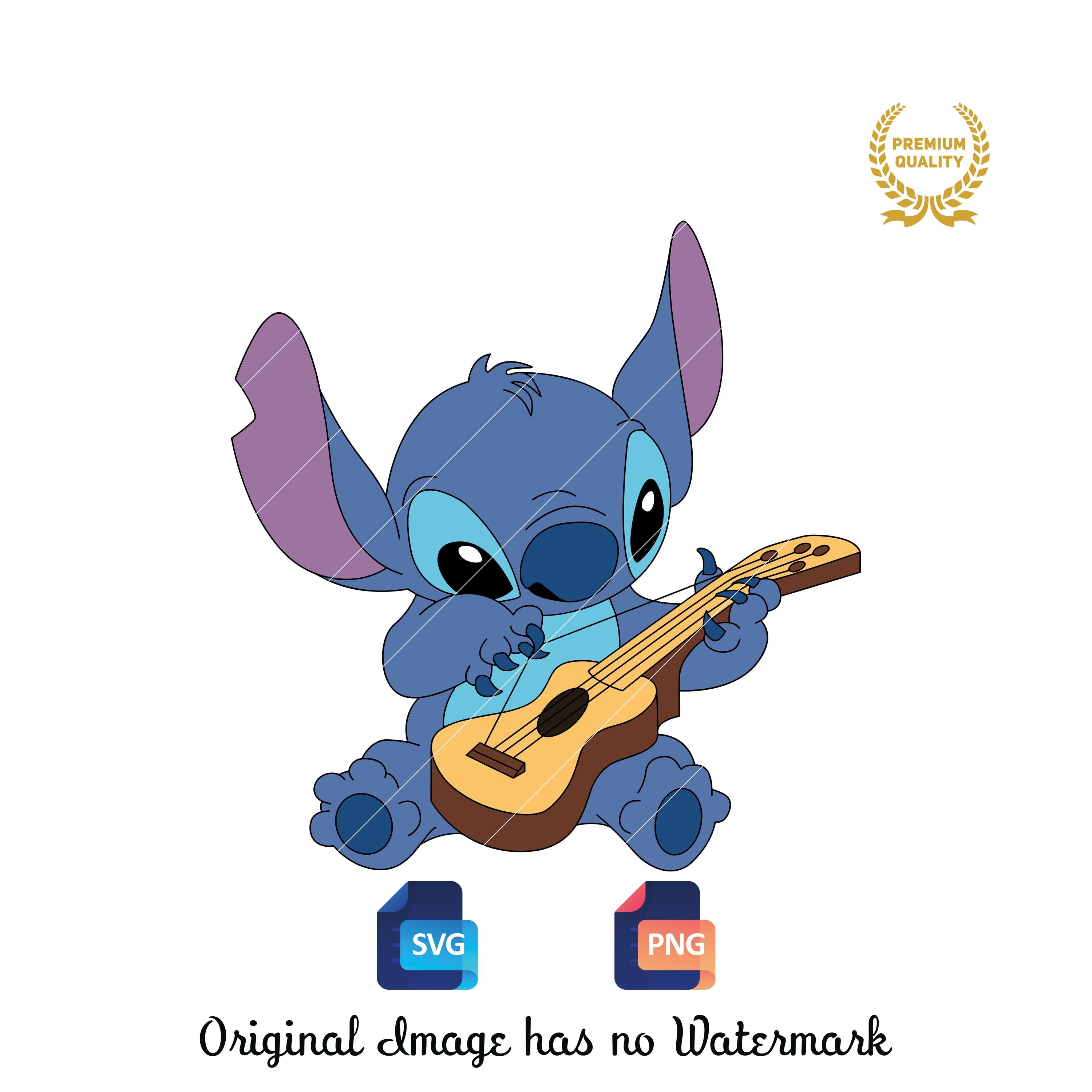 Stitch Guitar Clipart: Svg and Png Files (digital Download) - Etsy