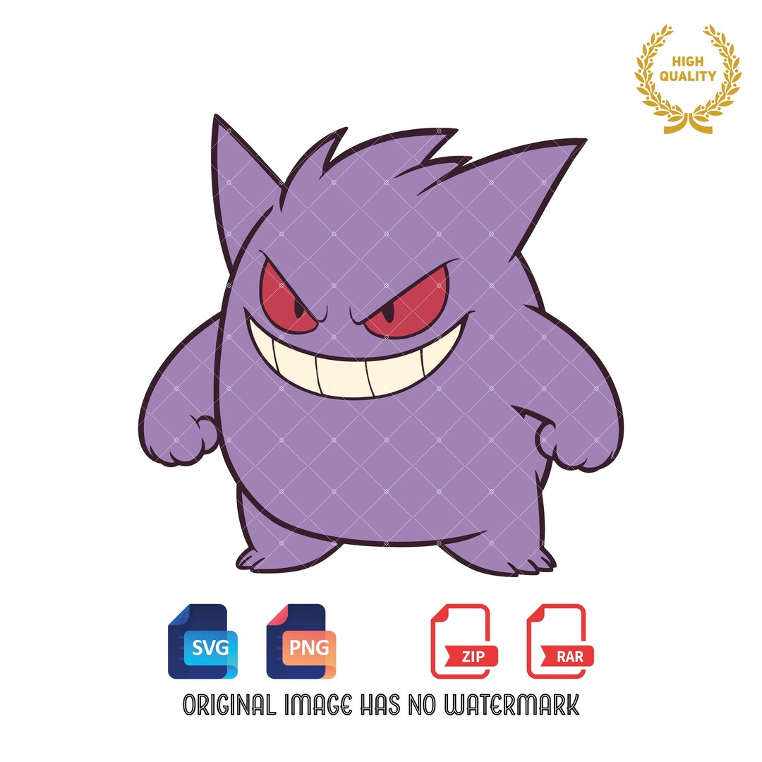 Gengar svg, Pokemon svg, Pokemon Clipart, Gengar Png, svg und Png ...