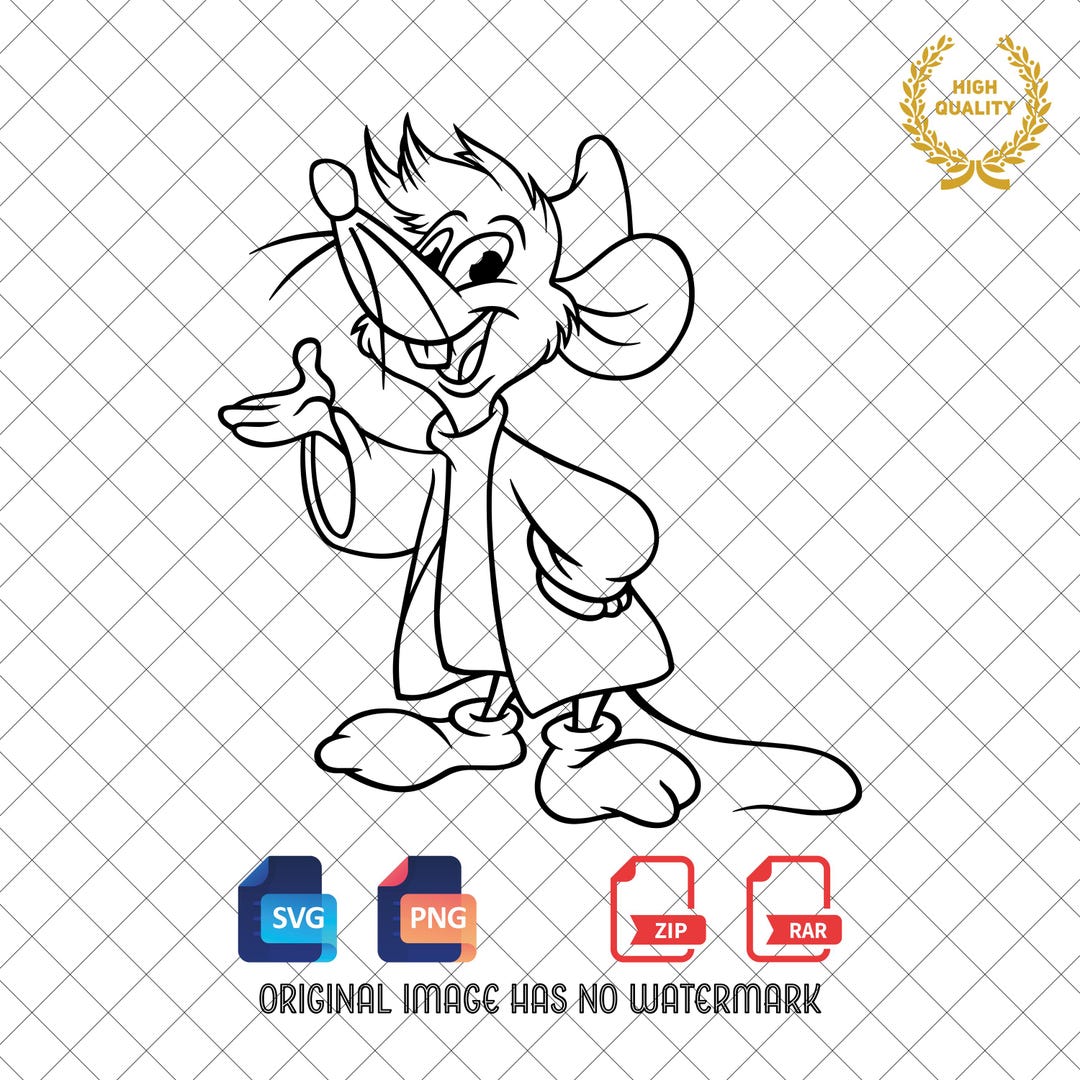 Jaq Mouse Outline Clipart: Cinderella Svg Png Files (digital Download ...