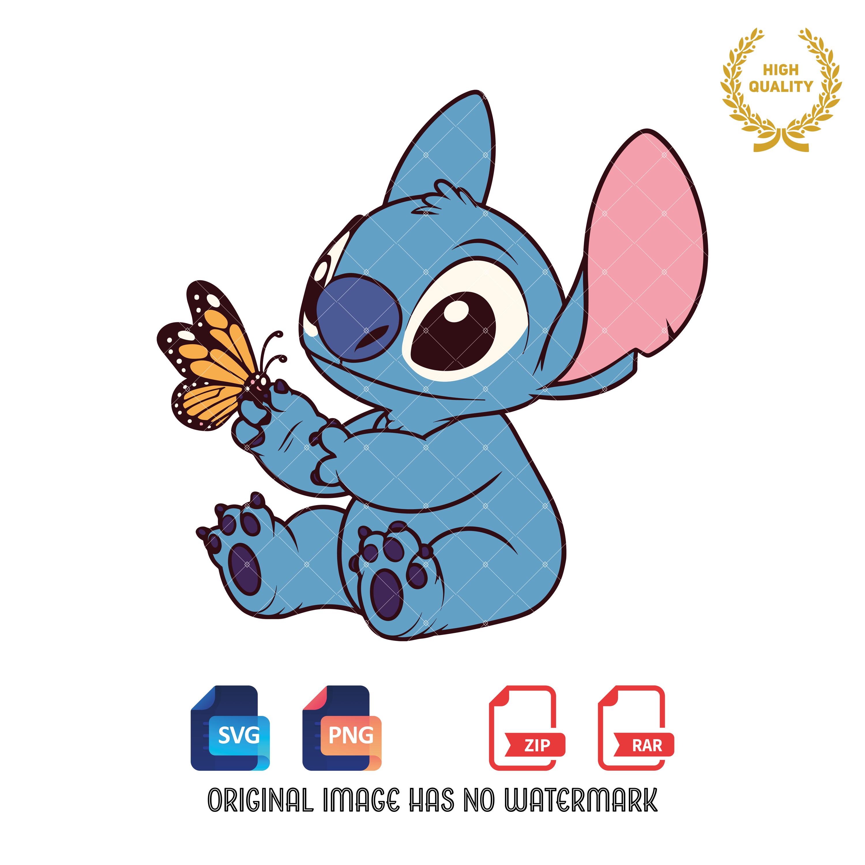 Stitch Svg, Butterfly Svg, Stitch With Butterfly Svg, Stitch Png, Svg ...