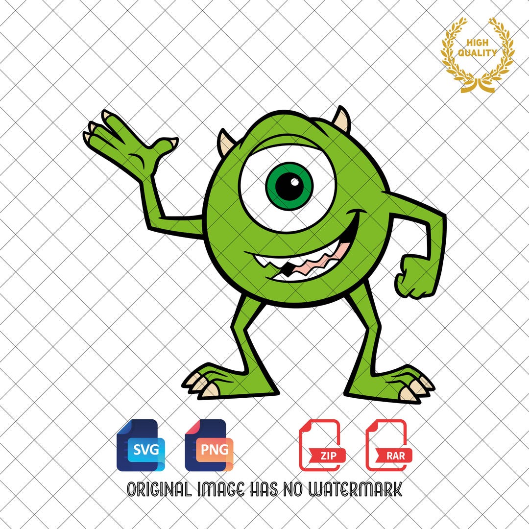 Monsters Inc Svg Png, Mike Wazowski Svg, Wazowski Svg, Monster Clipart ...