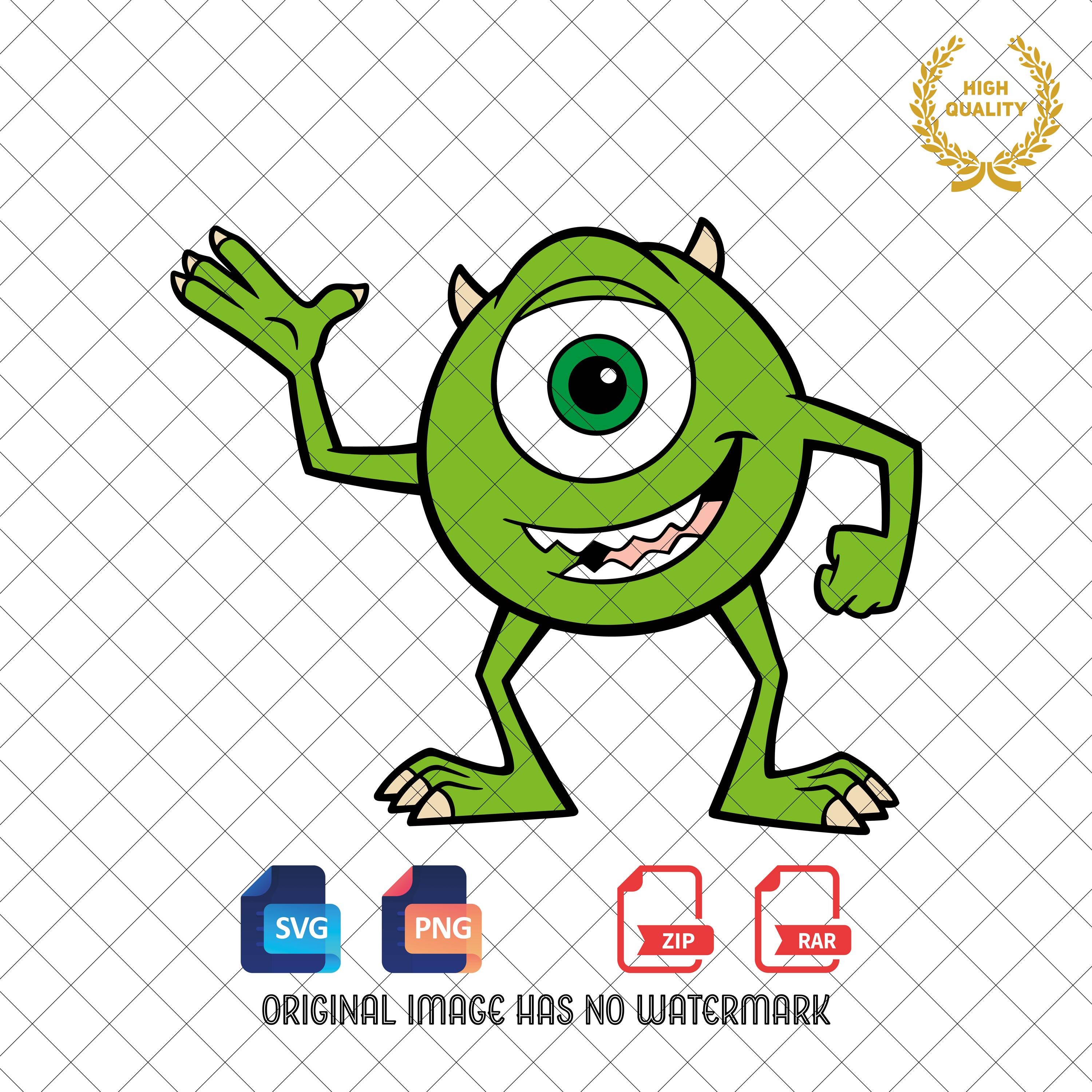 Mike Wazowski Monster Clipart: SVG, PNG Files (digital Download) - Etsy