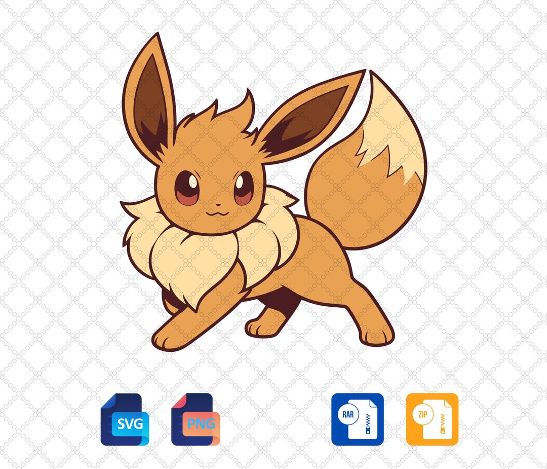 Eevee Svg and Png, Pokemon Svg, Cute Pokemon, Eevee Pokemon, Svg and ...