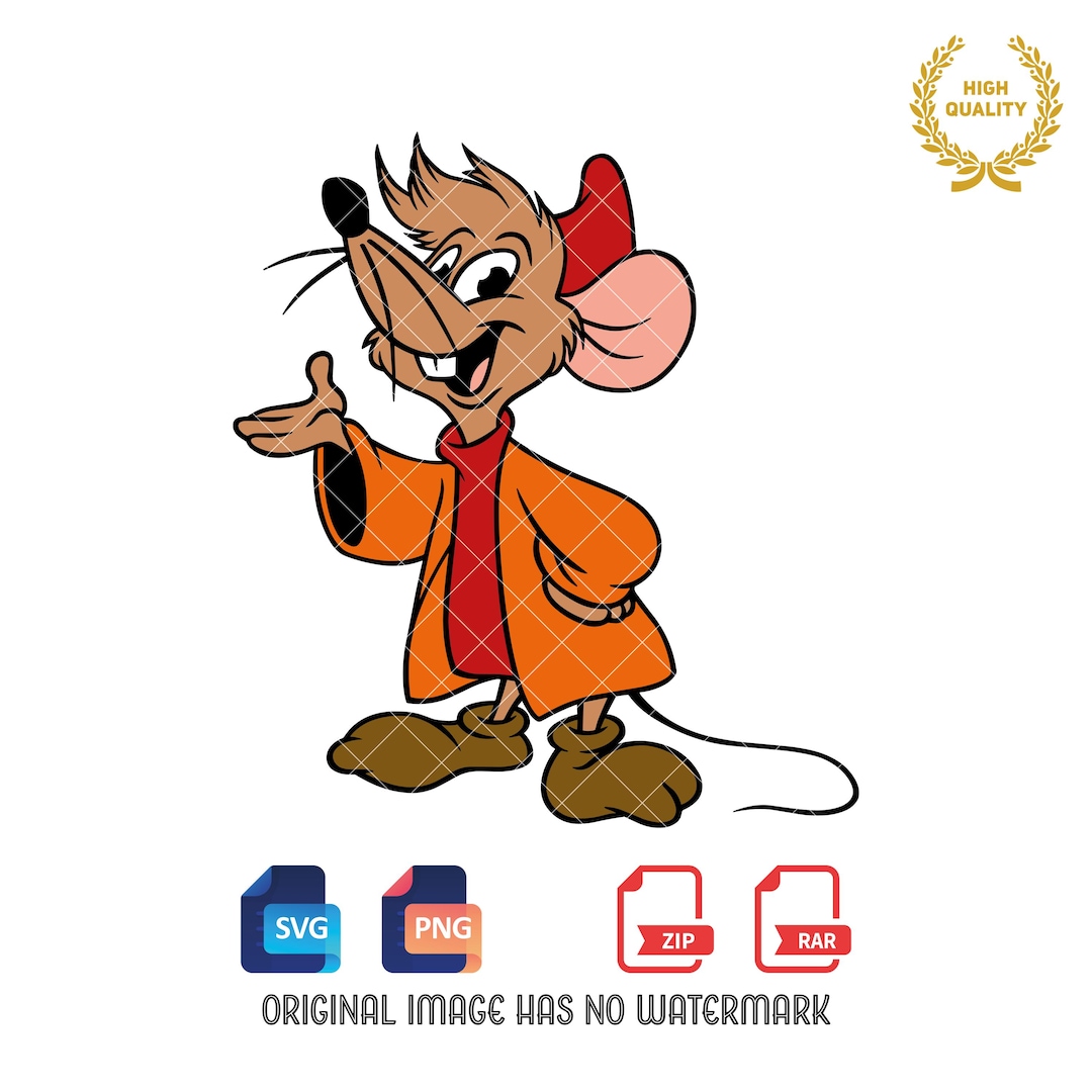 Cinderella Jaq Mouse Clipart: SVG & PNG Files (digital Download) - Etsy