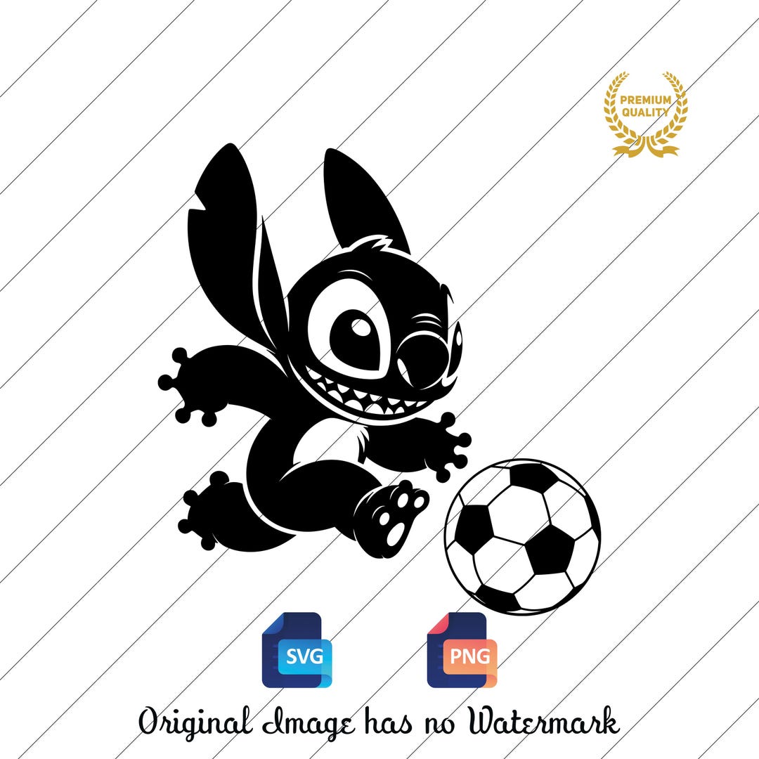 Stitch Soccer Design: SVG & PNG, Stitch Clipart (digital Download) - Etsy