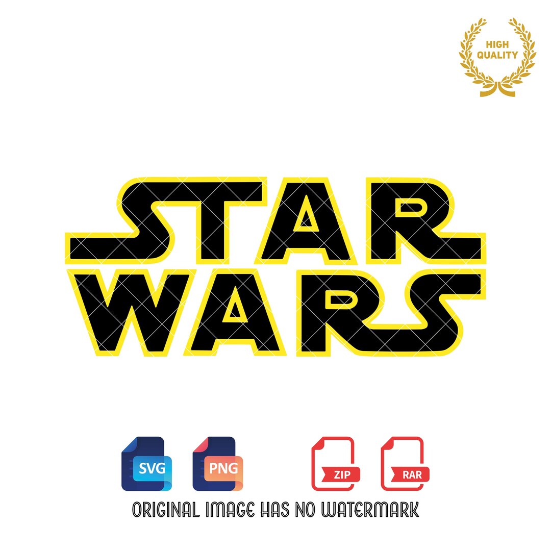 Star Wars Text SVG PNG Clipart (digital Download) - Etsy