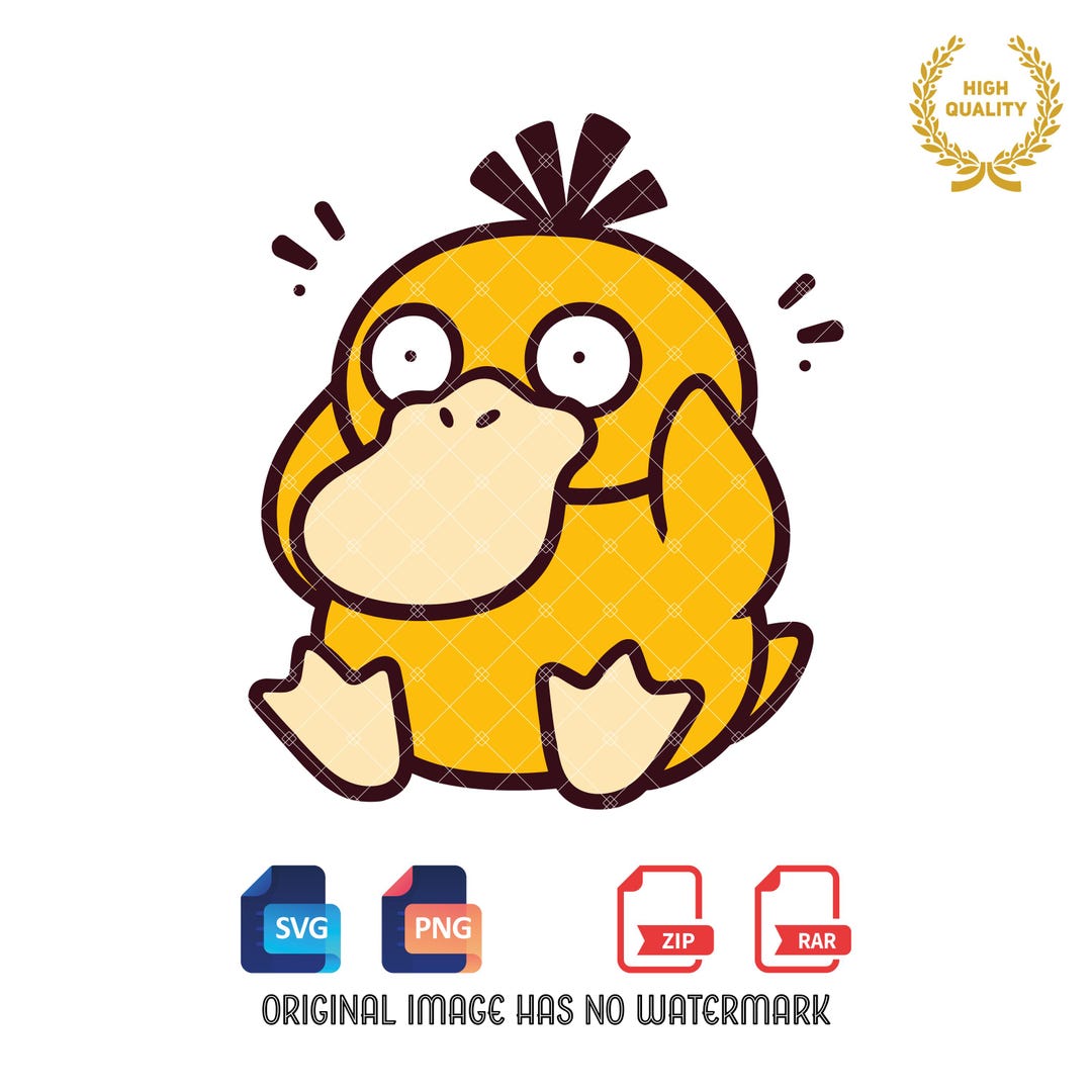 Pokemon Svg, Psyduck Svg Png, Golduck, Duck Pokemon, Pokemon Clipart ...