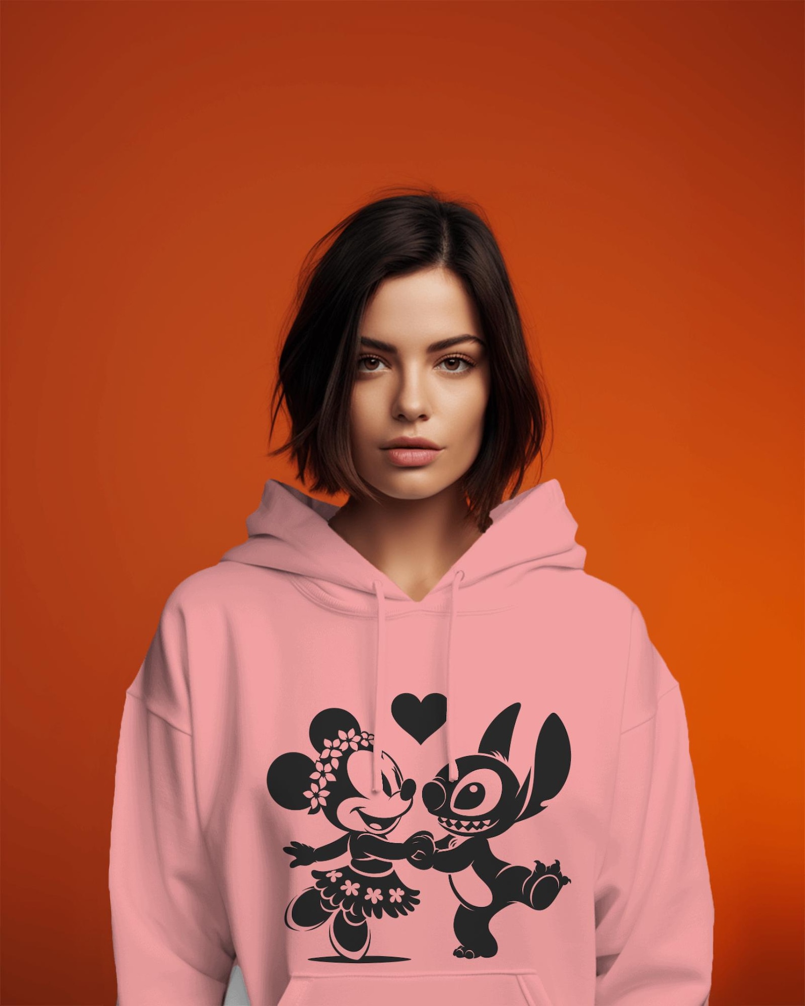 Stitch and Minnie Mouse Svg, Stitch Clipart, Stitch Silhouette, Minnie ...