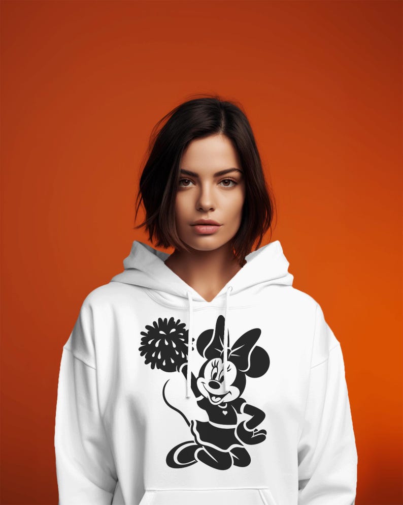 Cheer Svg Png, Minnie Mouse Svg, Pom Pom Svg, Cheerleader Svg, Minnie ...