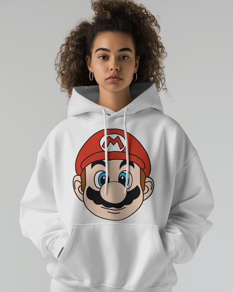 Mario Head SVG PNG: Colorful Outline Clipart (digital Download) - Etsy