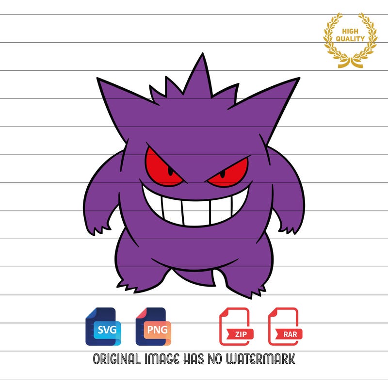 Gengar Svg - Etsy