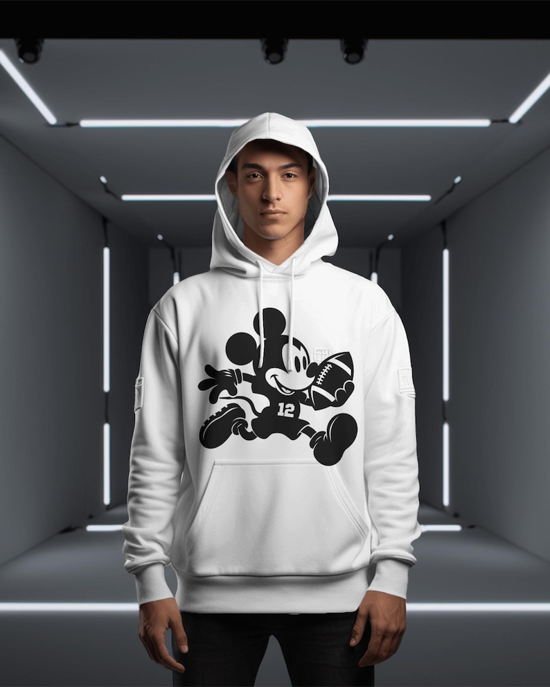 Mickey Mouse Football Svg Png, Mickey Mouse Silhouette, Football Svg ...