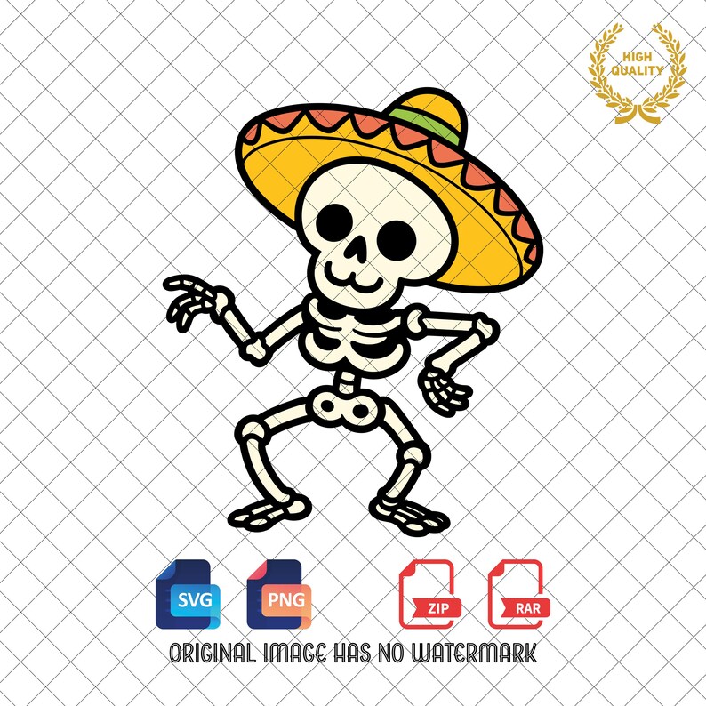 Day of Dead Svg, Skeleton Svg, Dia De Los Muertos, Svg and Png Files ...
