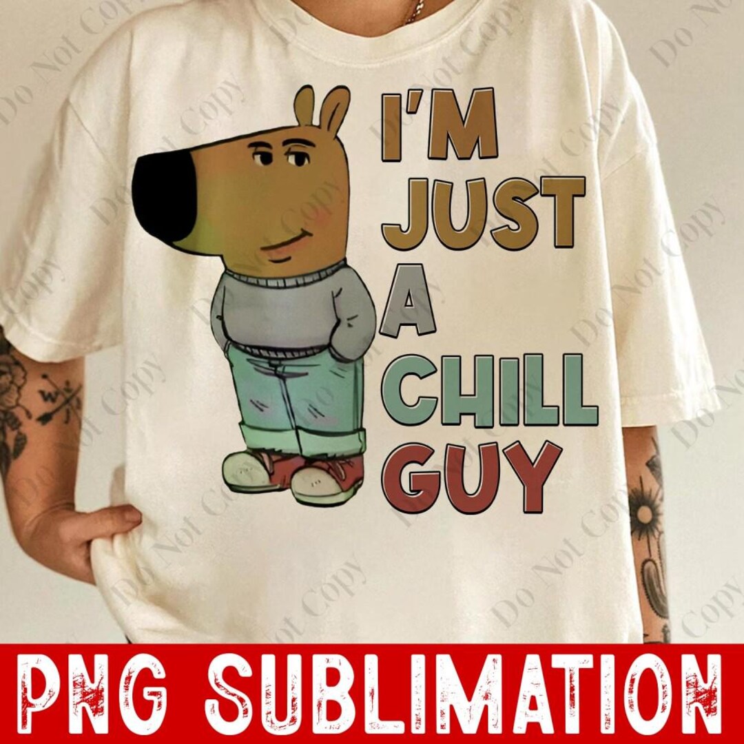 Just A Chill Guy Png, Chill Guy Christmas, Funny Dog Cartoon Png, Chill ...