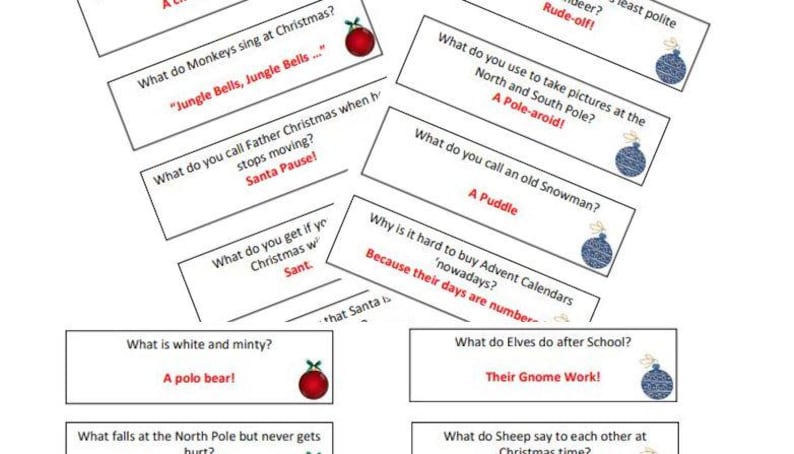 90 Christmas Jokes | Printable | PDF Download | Download and Print ...