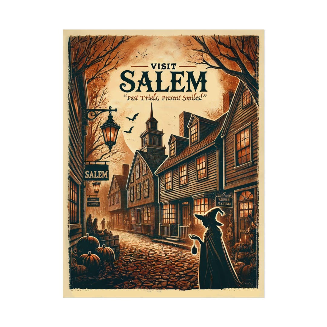 Salem Massachusetts Witch Trials Travel Poster: Wall Art - Decor ...