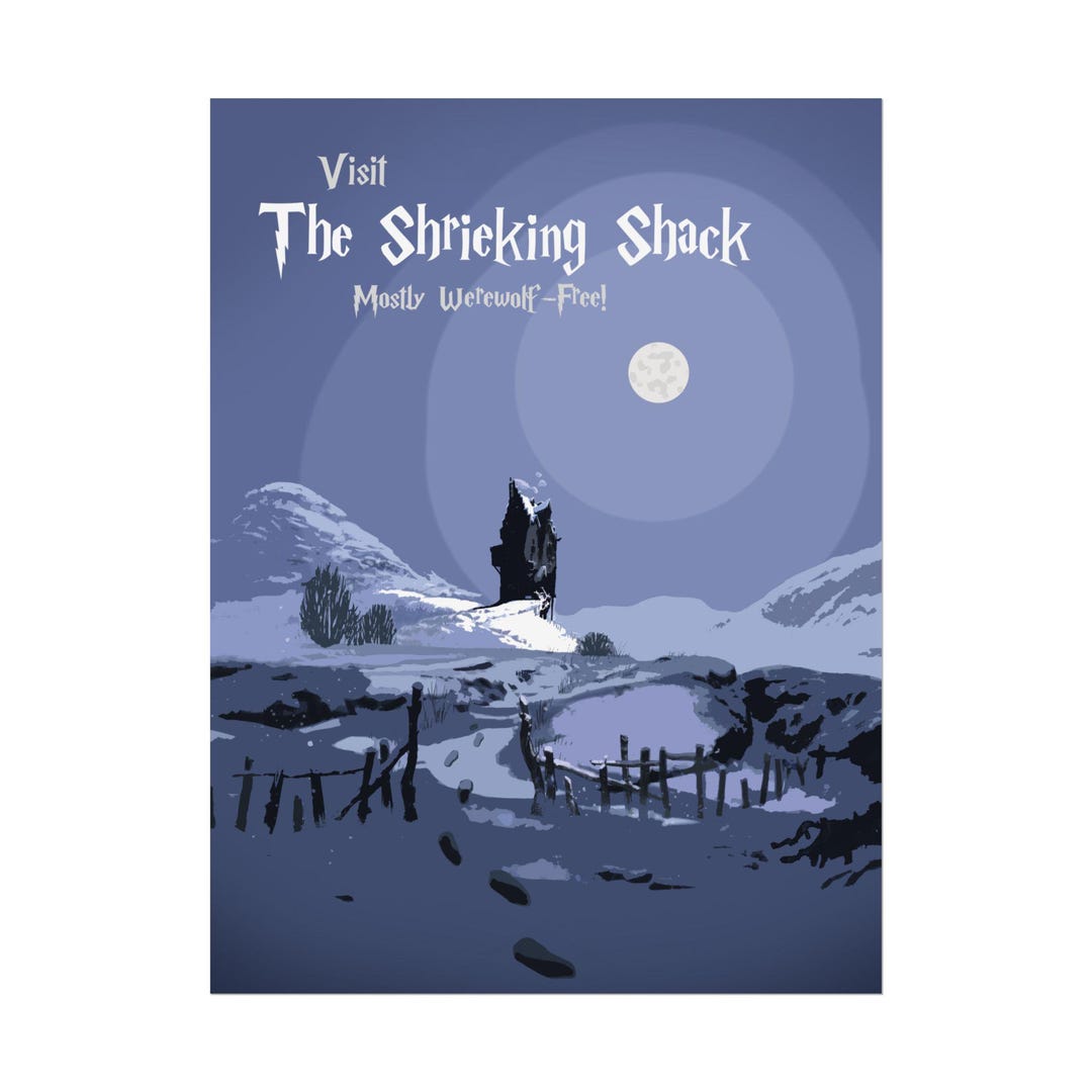 The Shrieking Shack Travel Poster: Wall Art - Decor - Vintage Style ...