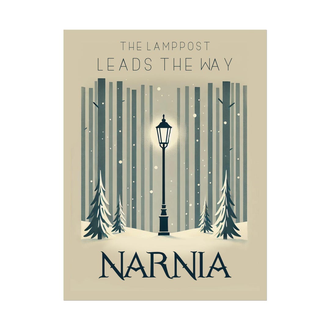 Narnia Lamppost Travel Poster: Wall Art - Decor - Vintage Style Rolled ...