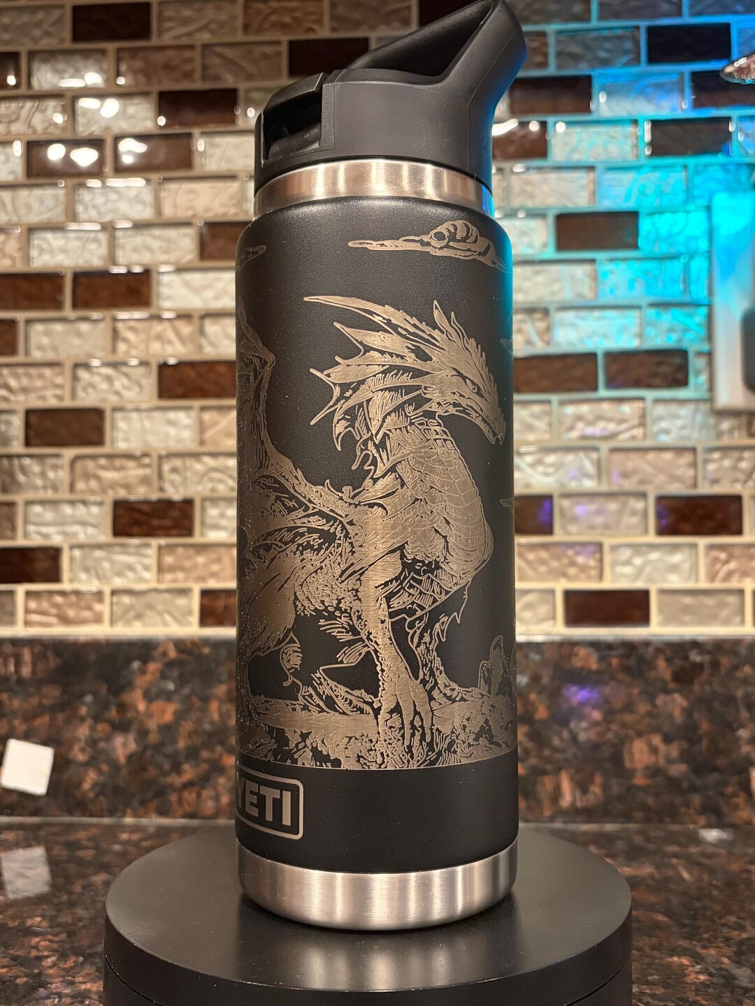Dragon Scene Engraved Yeti Cup - Etsy