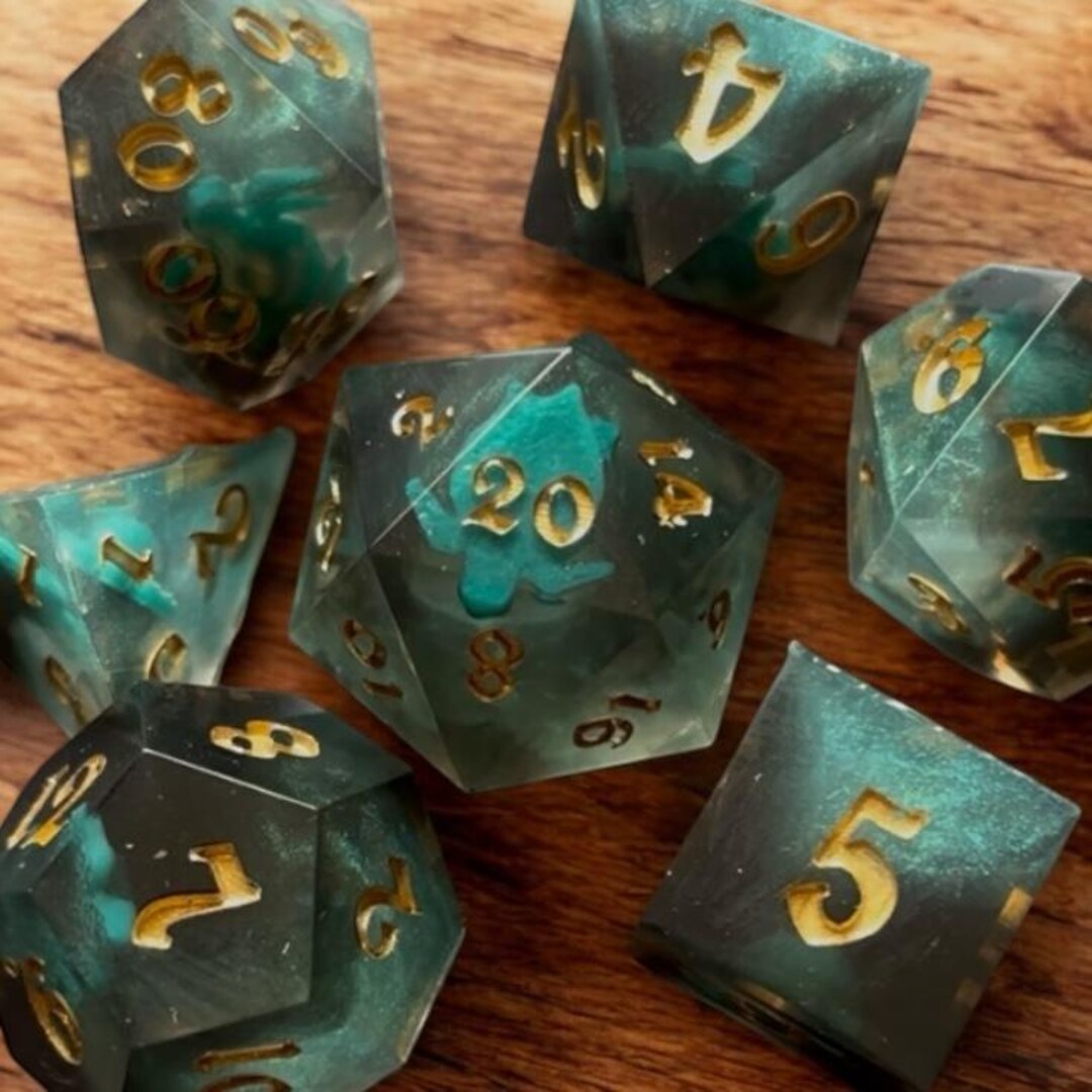 Diving Sea Turtles 7 Piece Dice Set DND - Etsy