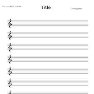 Printable Blank Sheet Music Template for Musicians - Etsy