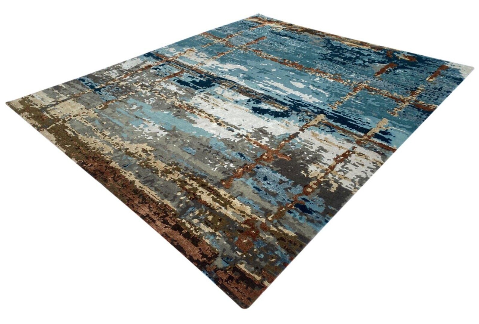 Hand Knotted Nepal Rug Unique Design Bamboo Silk Wool 250 X 300 Cm - Etsy