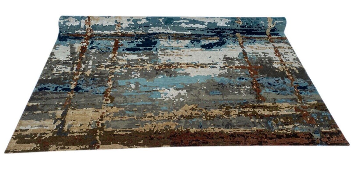 Hand Knotted Nepal Rug Unique Design Bamboo Silk Wool 250 X 300 Cm - Etsy