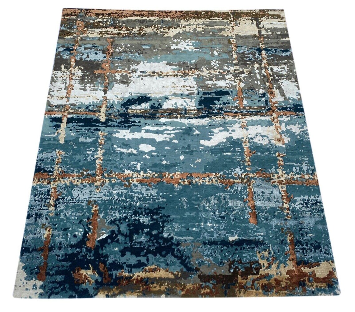 Hand Knotted Nepal Rug Unique Design Bamboo Silk Wool 250 X 300 Cm - Etsy