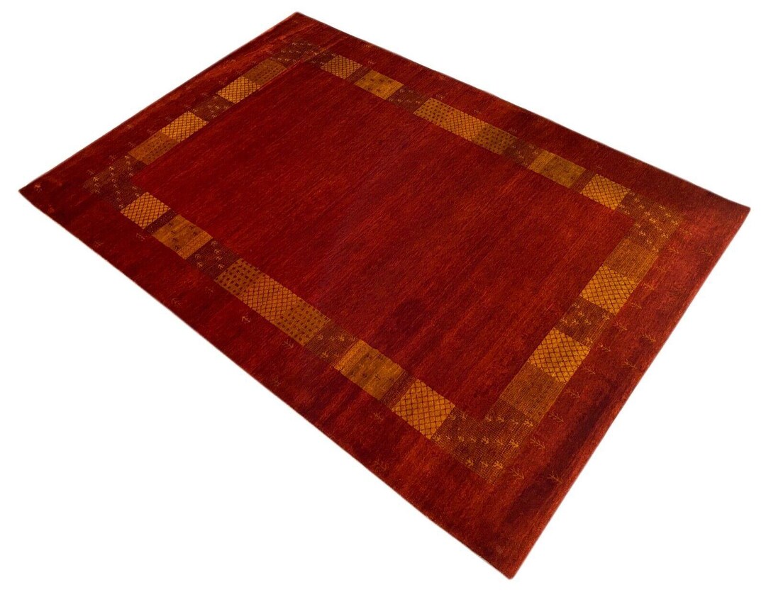Hand-knotted Red Rust Carpet 140 X 200 Cm 100% Wool Oriental Carpet 5.2 ...