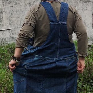 Cascais, a Handmade Overall Dress Made From Upcycled Distressed Jeans ...