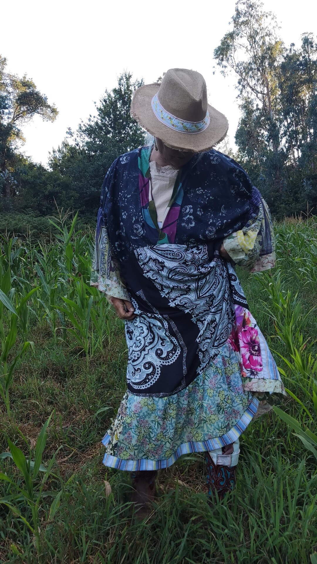AGRAS Handmade Shabby Chic Duster Dress: Farmstyle Flowy Gown. - Etsy