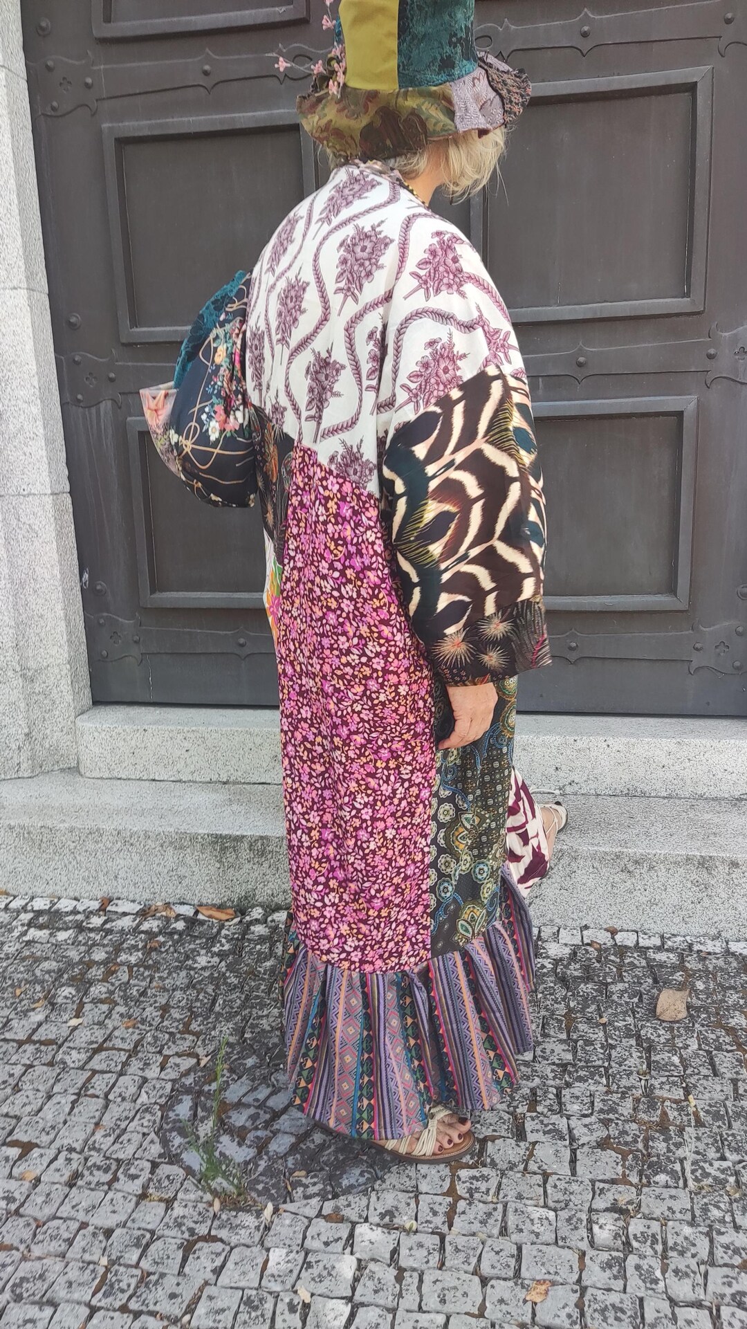 Bohemian Upcycled Tunic Maxi Dress: Handmade One-size. Name CUMEADA - Etsy