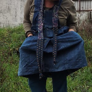 Cascais, a Handmade Overall Dress Made From Upcycled Distressed Jeans ...